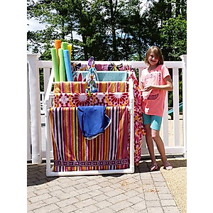 TowelMaid 5 Bar Freestanding Outdoor Poolside Towel Rack