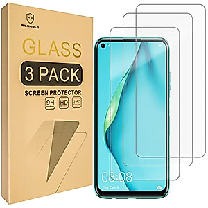 Mr.Shield [3-Pack] Designed For Huawei P40 Lite [Shorter Fit for Case Version] [Tempered Glass] [Japan Glass with 9H Hardness] Screen Protector with Lifetime Replacement