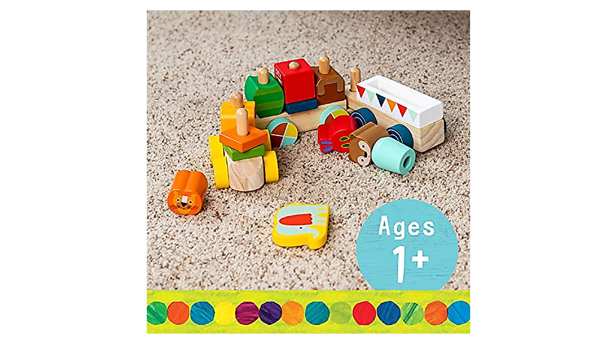 Eric Carle The Very Hungry Caterpillar Wooden Train Set for Toddlers