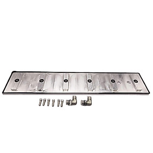 Billet Aluminum Tappet Cover Kit Replacement for 1989-2002 Cummins Diesel 5.9L 12v 24v Dual Port Ram VE44 P7100 Pumps (Silver)
