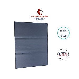Navy Blue Tissue Paper Squares, Bulk 10 Sheets, Premium Gift Wrap and Art Supplies for Birthdays, Holidays, or Presents by Feronia packaging, Large 15 Inch x 20 Inch Made in USA