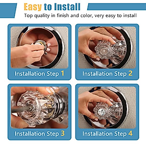 Faucet Handle Replacement for Delta Faucet RP2391 Clear Shower Knob Kit, Single Knob with an Offset Hole Perfect Fit Shower or Tub Sized at 2-1/2" X 2-1/8"