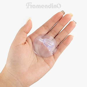 Framendino, 30 Pack Clear Suction Cups with Ring Suction Cups Sucker 1.8 Inch Key Ring Suction Cup Hooks for Windows Wall Car Kitchen Office Hangers Home Decoration