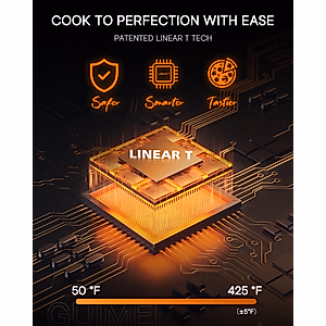 Nuwave Brio Air Fryer Smart Oven, 15.5-Qt X-Large Family Size, Countertop Convection Rotisserie Grill Combo, SS Rotisserie Basket & Skewer Kit, Reversible Ultra Non-Stick Grill Griddle Plate Included