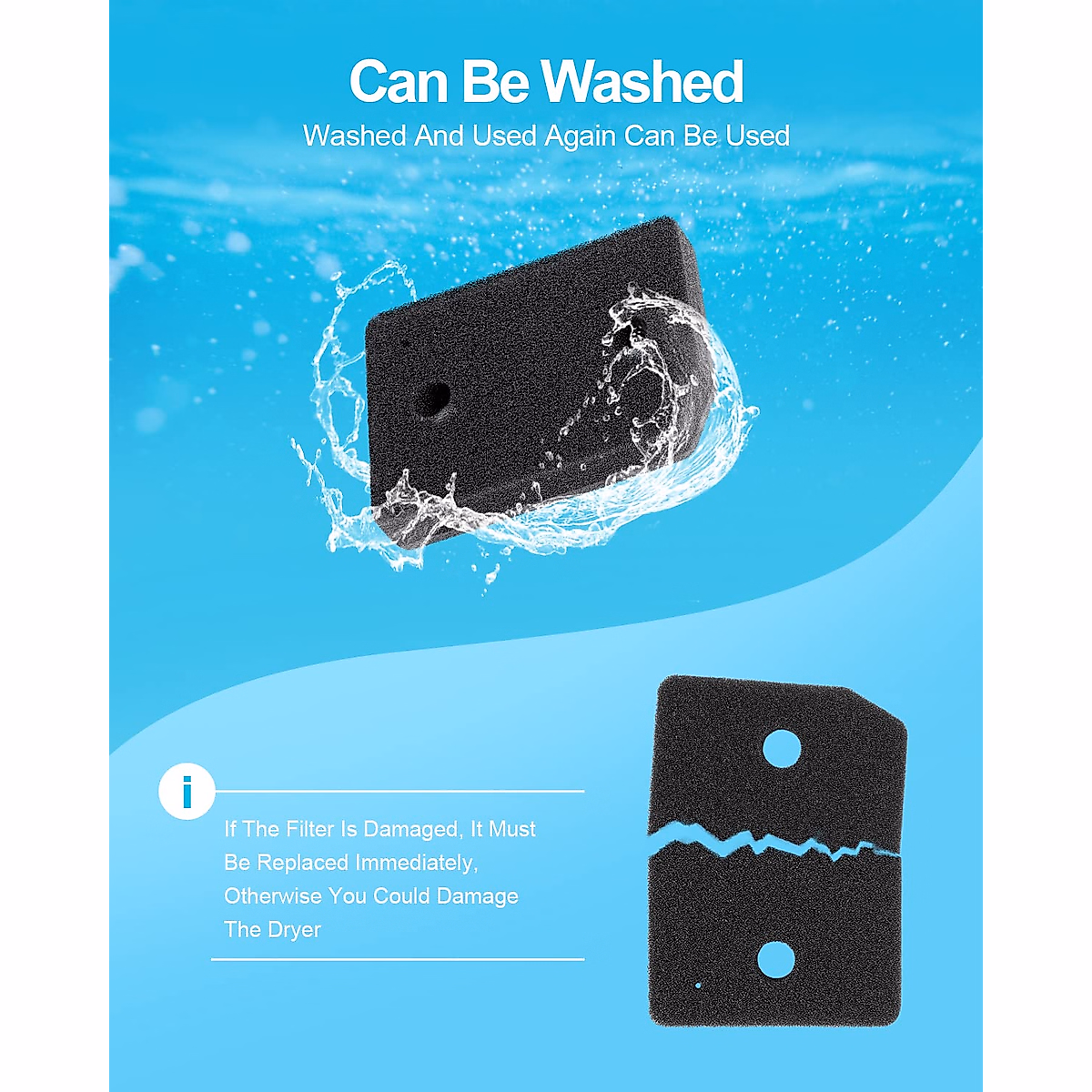 Plinth Filter Replacement for Miele T1 Dryer：9164761 Heat Pump Dryer, Dryer Spare Parts, Lint Filter Foam Sponge Replacement for Miele T1 Dryer (4)