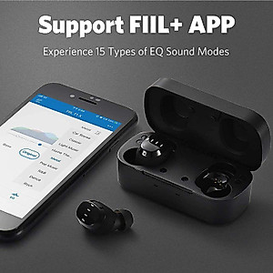 FIIL T1X TWS True Wireless Earbuds - Bluetooth 5.0, HiFi Stereo Bass, Noise-Cancelling, Sweatproof, Black