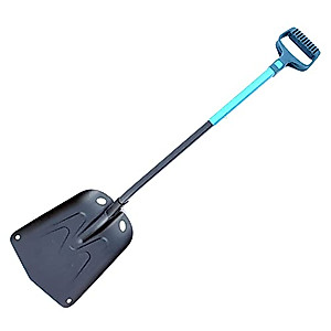 HPWRIU Natural Toilet Car Snow Shovel Large Capacity Foldable Lightweight Aluminum Alloy Telescopic Portable Snow Shovel Parent Child Play Snow Garden Camping Shovel Caulk Remover (Black, One Size)