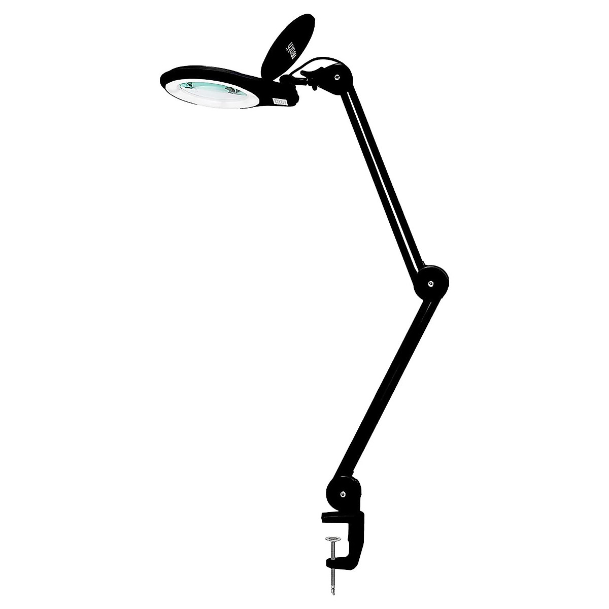 Neatfi (New Model) 1,200 Lumens Super LED Magnifying Lamp with Clamp, 8D, Dimmable, Includes Microfiber Cleaning Cloth, 5 Inch Diameter Lens for Reading, Sewing, Crafting (8 Diopter, Black)
