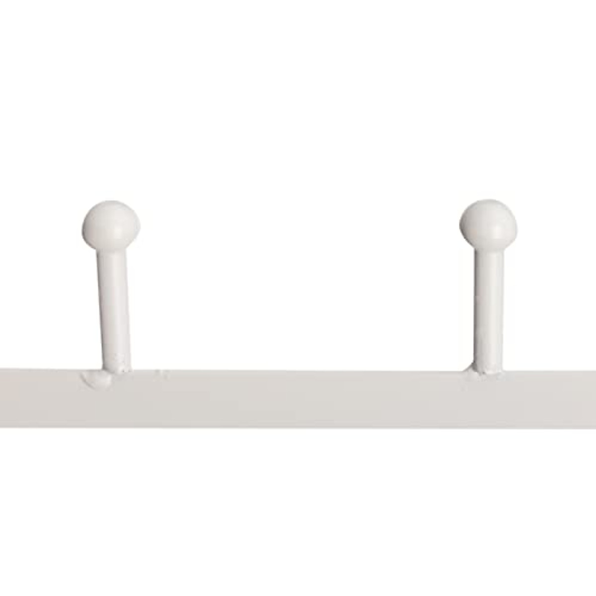 DOEWORKS Metal Garment Wire Rack With 2 Tier Storage Shelves for Large Capacity, Freestanding Clothes Hanger Storage Rolling Rack for Home, White