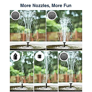 NFESOLAR 3.5W Solar Water Pump Outdoor, Solar Power Bird Bath Fountain with10ft Cables, 4ft Tubing, Dry Run Protection, Filtration Syste, for Small Pond, Garden, Water Feature, Pool, Yard