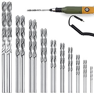 20 Pieces Diamond Drill Bits Set Twist Diamond Tip Drill Bit Heavy Duty Micro Diamond Drill Bit Set for Glass Tile Jewelry, 0.8 mm 1.0 mm 1.2 mm 1.5 mm 1.8 mm 2.0 mm 2.5 mm 3.0 mm 3.5 mm 4.0 mm