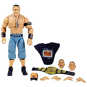 WWE John Cena Ultimate Edition Wave 5 Multiple-Pose 6-inch Action Figure, for 8 years and up, with Entrance Gear, Extra Heads & Swappable Hands