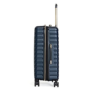 Kenneth Cole REACTION Madison Square Lightweight Hardside Chevron Expandable Spinner Luggage, Navy, 24-Inch Checked