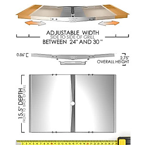 Vencino Stainless Steel Grill Grease Tray with Catch Pan - Universal Drip Pan for 4/5 Burner Gas Grill Models from Dyna Glo, Nexgrill, Expert Grill, BHG and More (24"-30")