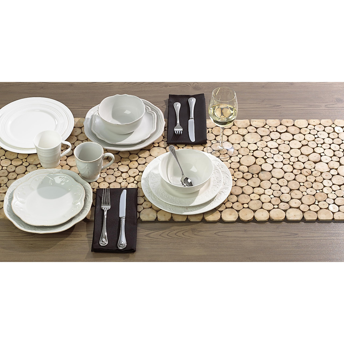 Lenox Opal Innocence Carved 4-Piece Place Setting, 4.95 LB, White