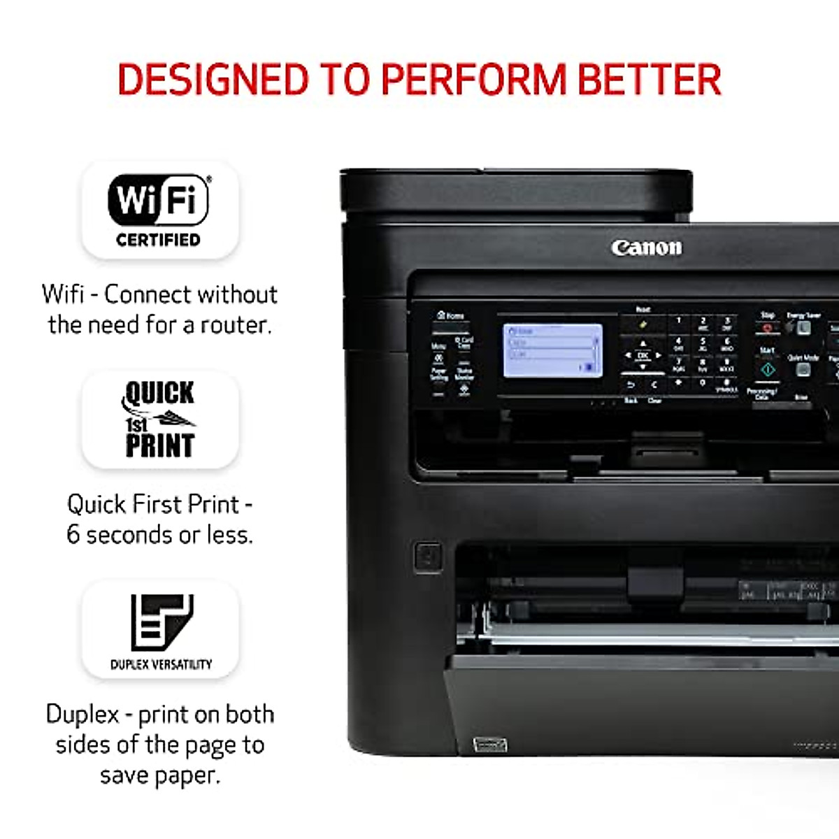Canon imageCLASS MF264dw II Wireless Monochrome Laser Printer, Print, Copy and Scan, with Auto Document Feeder,Black