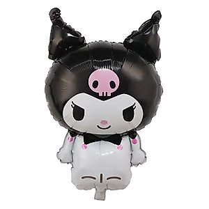 Kawaii Anime Balloons Cartoon Balloons Aluminum Film Balloons For Birthday Party Daily party Cosplay Fans (Black)