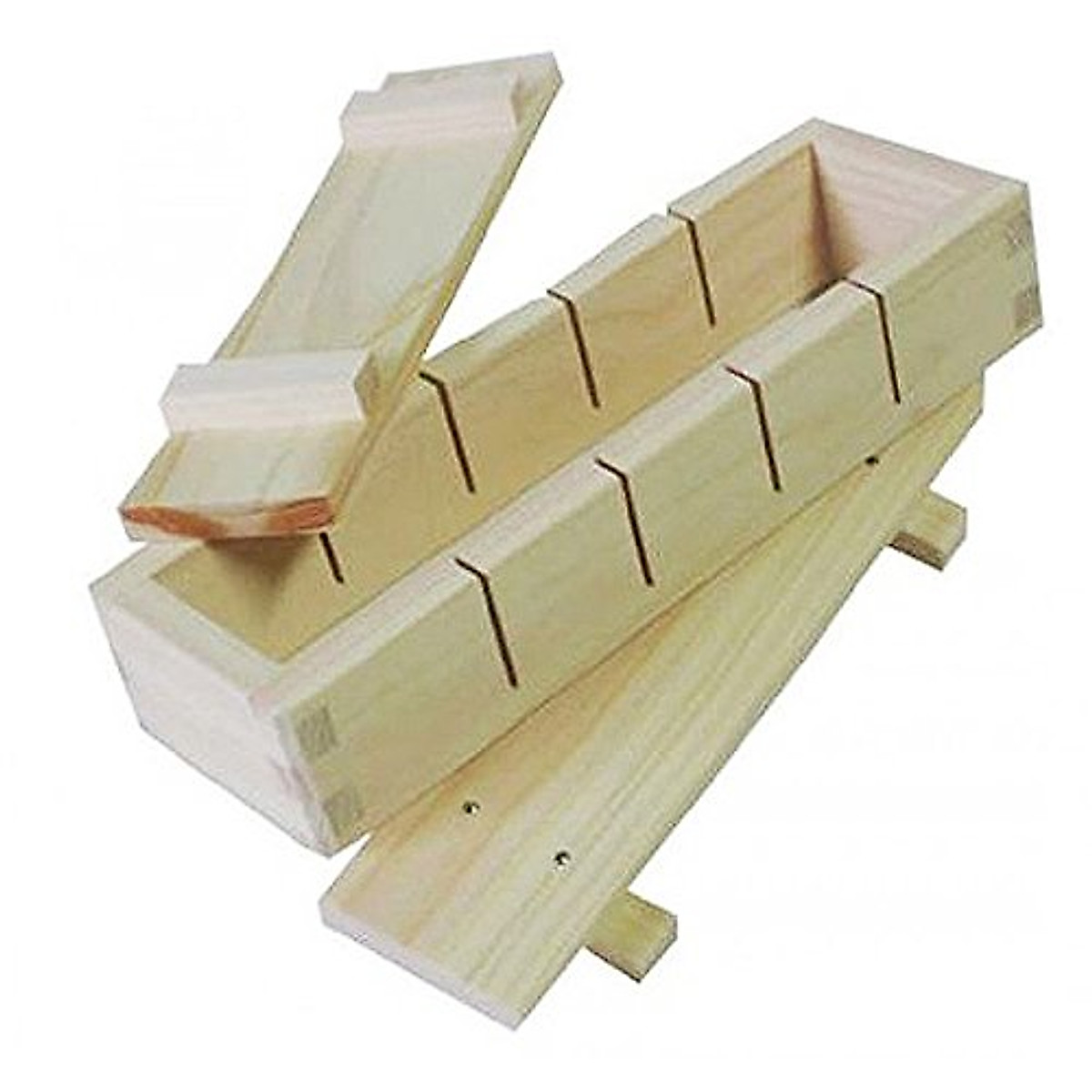 Happy Sales HSCOMS-12 Bamboo Sushi Rice Mold & Paddle Set 1 pc + 1 pc