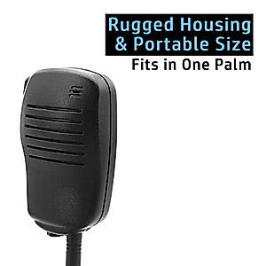 NEWASHAN Hand Microphone for Cobra microTalk Radio ACXT345 ACXT545 CX112 CX190 CX1035R FLT CXT645 CXY900 PX655 RX385 Walkie Talkie Shoulder Lapel Speaker Mic with Back Clip Audio Jack (Straight 1-pin)