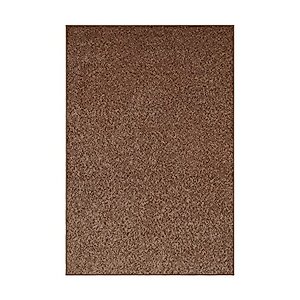 Furnish my Place Modern Plush Solid Color Rug - Brown, 3' x 4', Pet and Kids Friendly Rug. Made in USA, Rectangle, Area Rugs Great for Kids, Pets, Event, Wedding