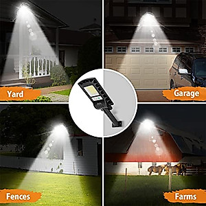 Linkloos Solar Street Lights Outdoor Waterproof, 4-Pack 1000lm 180 LEDs, Solar Flood Light Dusk To Dawn, Solar Parking Lot Lights with Security Motion Sensor Remote Control For Garage, Yard, Barn