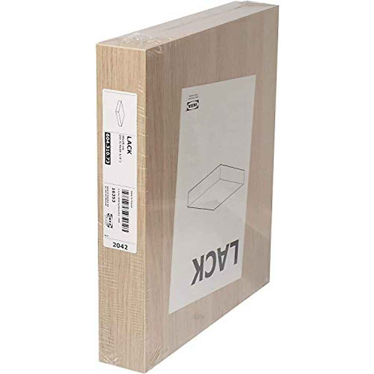 Ikea LACK Floating Wall Shelf, White-Stained Oak Effect, 30x26 Centimetres, 604.310.73