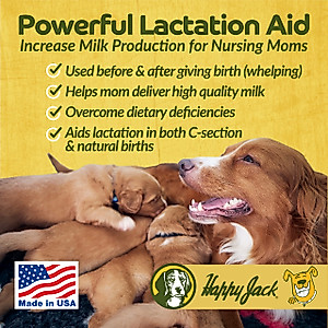 HAPPY JACK Milkade Dog Breeding & Nursing Supplies, Milk Production Aid for Female Dogs & Healthy Litter, Pregnant Prenatal Vitamin with Vitamin B1 (2 oz)