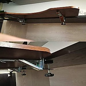 FUZADEL Ergonomic Desk Extender Clamp On Desk Extension Forearm Arm Rest Office Adjustable Mouse and Keyboard Tray Tilted Table Mount Armrest Shelf Stand Computer Elbow Arm Support Pad Under Desk