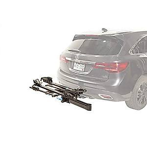 RockyMounts BackStage 2" Receiver Swing Away platform hitch 2 bicycle rack. Allows full access to the rear of the vehicle with bikes on or off the rack.
