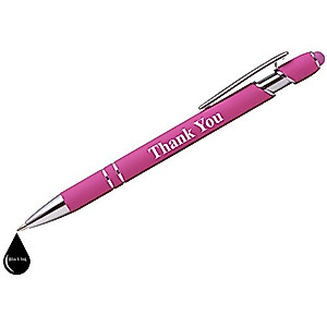 "Thank You" Premium Gift Stylus Pens For All TouchScreen Devices - Metal Soft Touch - 2 in 1 Combo Pen for Events, Parties, Employee Appreciation & More (40 Pack)