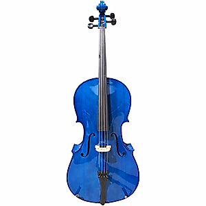 Vetimobato Acoustic Cello 4/4 Full Size Hand Made Professional Sound Nice Spruce Wood Top Maple Back Side Wood Ebony Wood Finger Board and Cello Pegs Steel Strings Cello with Bag & Bow (blue)