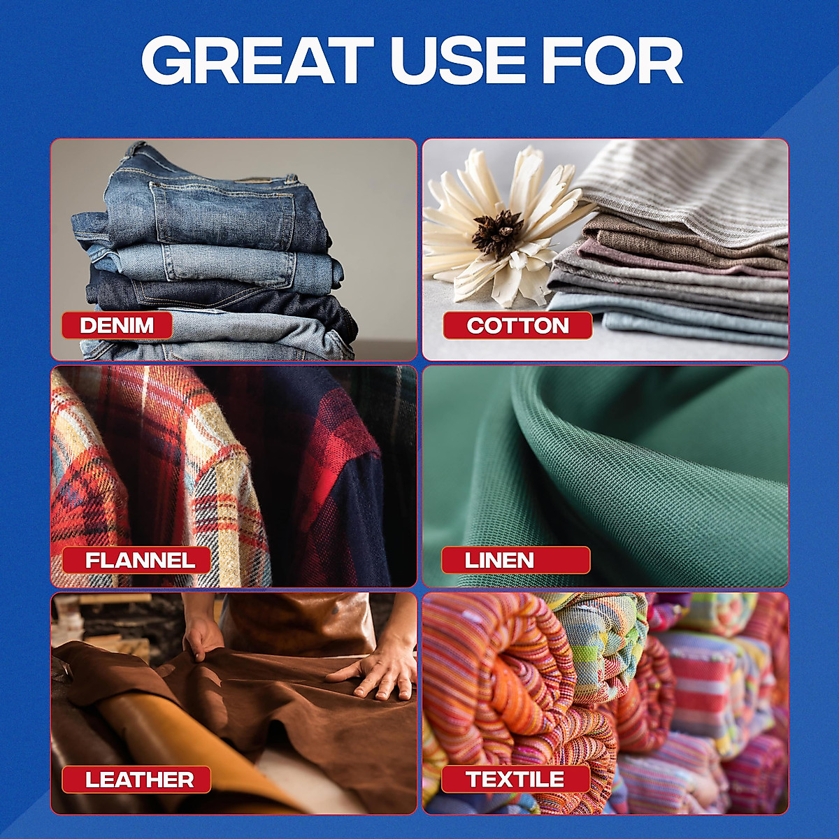 Fabric Glue Permanent (10 ML x 8), Fabric Glue for Clothing Permanent Washable for Rhinestones, Patches, Clothes, Denim, Leather, Polyester, Fabrics, Doll Repair, Flannel, Cotton & More