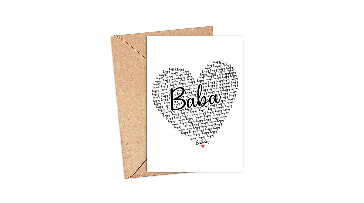 GavinsDesigns Happy Birthday Baba Card - Cute Happy Birthday - Birthday ...