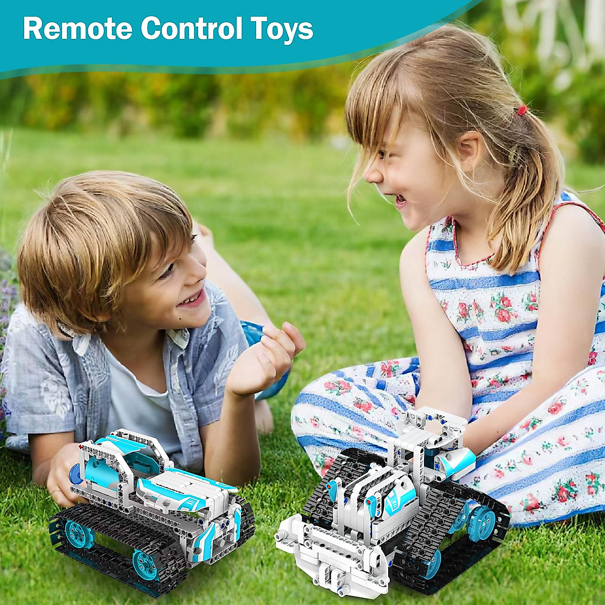 anysun STEM Robot Toys for Kids, 5 in 1 Building Toys, APP & Remote Control Robot with 700+ Building Blocks, Programmable Robot Building Kit for Boys Girls