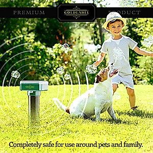 6 PK Solar Mole Repellent Outdoor Ultrasonic Gopher Control Spikes, Groundhog Repeller Snake Rodent Gopher Spikes Chaser Pest (6)