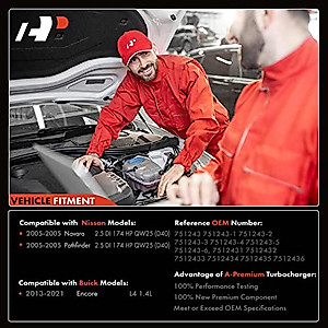 A-Premium Turbocharger Replacement for Nissan Pathfinder Navara 2.5 DI