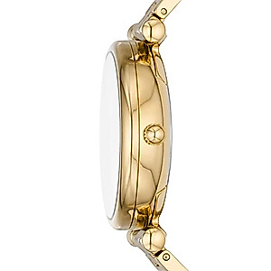 Fossil Women's Carlie Quartz Stainless Steel Three-Hand Watch, Color: Gold (Model: ES5159)