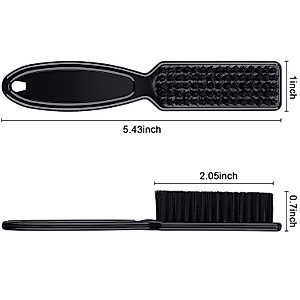Patelai 2 Pcs Barber Blade Cleaning Brush Hair Clipper Nylon Brush Fades Barber Brush Hair Styling Brush Nail Brush Barber Accessory for Men Trimmer Cleaning Clipper Manicure Salon(Black)