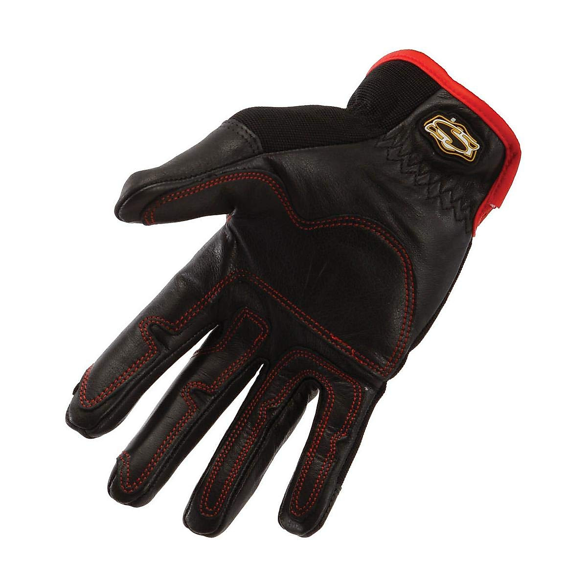 SetWear Hot Hand, Heat Resistant Leather Gloves, Pair Large (Size 10) Approximatly 4-4.5" / 10.16-11.43cm, Black/Black