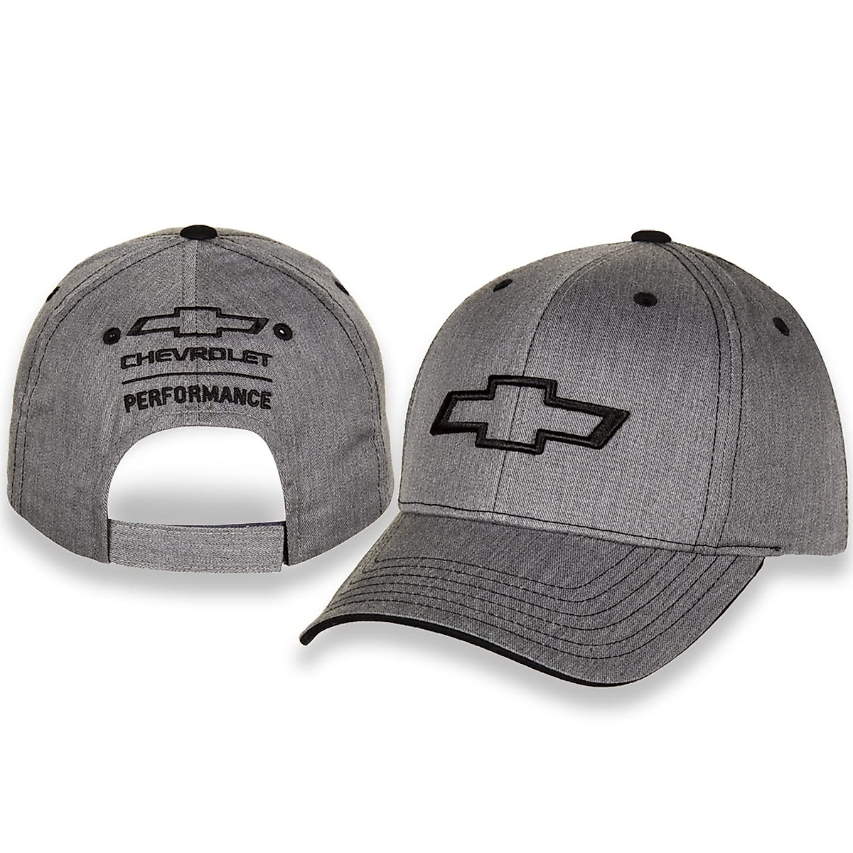 Heather Grey Chevrolet Bowtie Twill Hat with Adjustable Closure