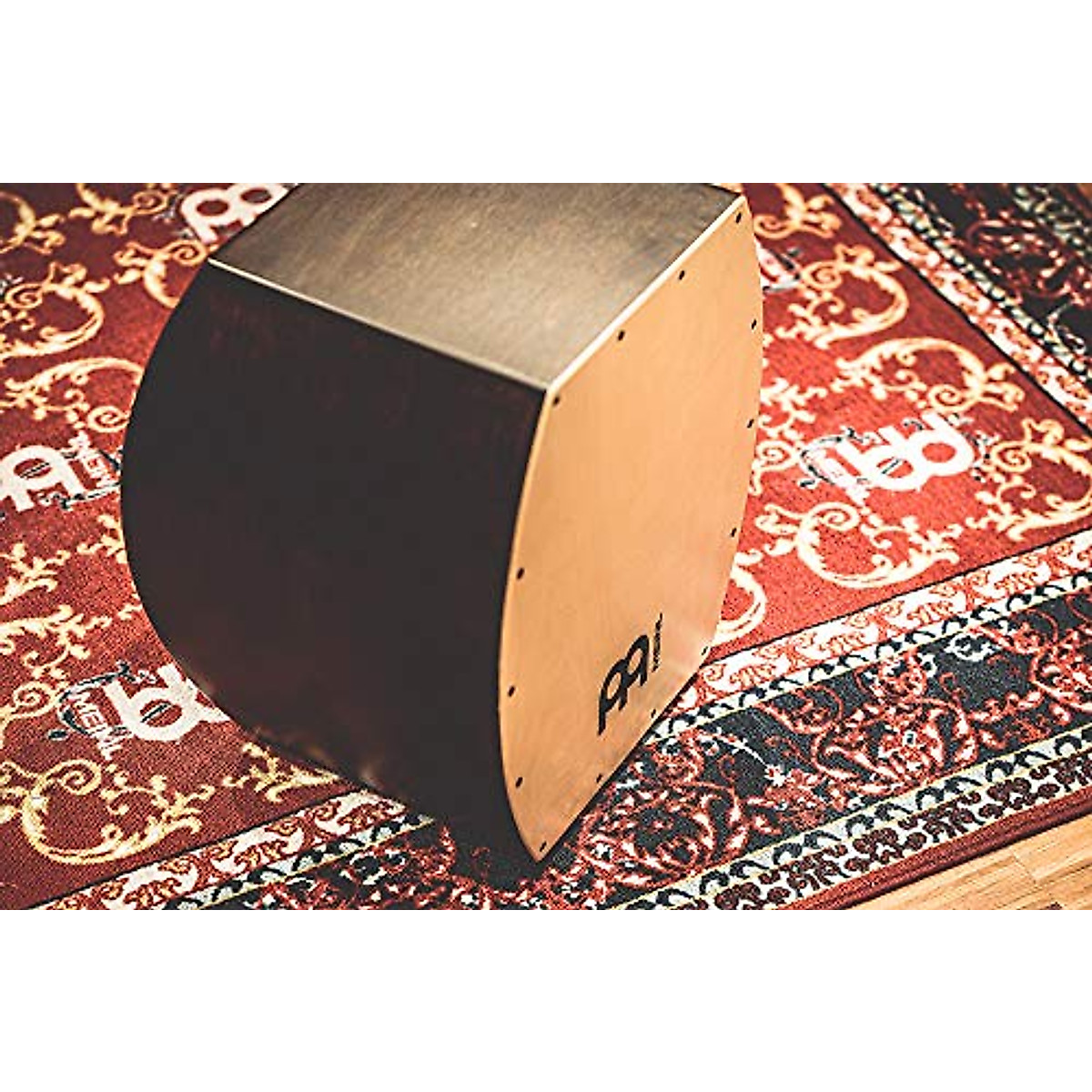 Meinl Jumbo Arch Bass Cajon Box Drum with Internal Snares - NOT MADE IN CHINA - Maple Frontplate / Hardwood Body in Vintage Wine Barrel Finish, 2-YEAR WARRANTY (SUBCAJ8VWB-M)