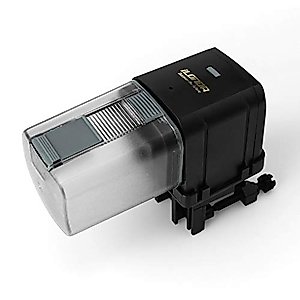 iLONDA L88 Automatic Aquarium Fish Tank Feeder Timer Adjustable Food Dispenser (APP Control & USB Power Supply), Compatible with Amazon Alexa (Black, Standard Pack)