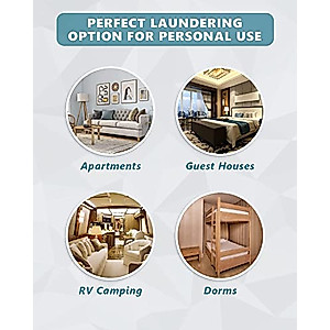 ARLIME Portable Clothes Washing Machine, 17.6lbs Mini Twin Tub Washer & Spinner Dryer Combo Compact Washer (11lbs) & Spin Dryer (6.6lbs) Sets Laundry Machine W/Time Control for Apartments, Dorms, Bathroom or RV Camping