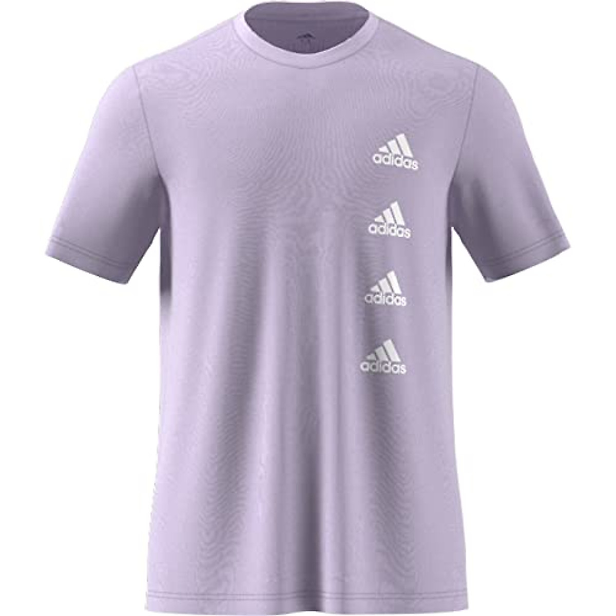 adidas Men's Essentials Gradient Logo Tee, Purple Tint, Medium
