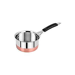 4 Pcs Set - Stainless Steel Copper Bottom Saucepan, Tea Coffee Pan, Milk Pan, Tapeli Patila, Sauce Pot (Capacity-800 ml,1200 ml,1700 ml, and 2000 ml).