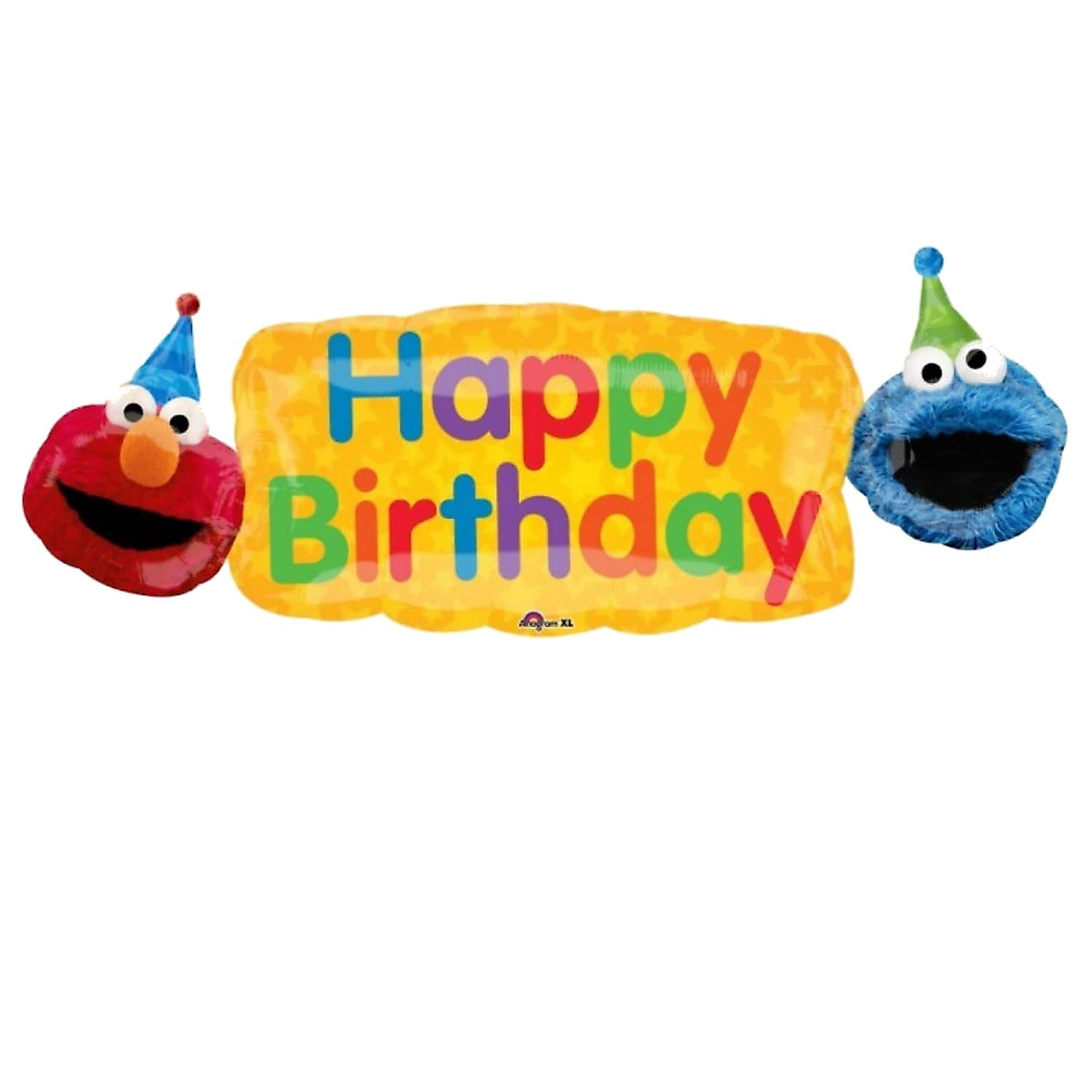 Sesame Street Birthday Party Balloons - Set Of 3 Balloon Decorations Featuring Cookie Monster And Elmo For A Special Kids Bday Centerpiece Decoration Theme