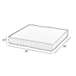 Greendale Home Fashions Outdoor 18-inch Square Reversible Seat Cushion, Espresso Stripe 2 Count