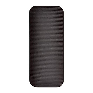 Signature Fitness All Purpose 1/2-Inch Extra Thick High Density Anti-Tear Exercise Yoga Mat and Knee Pad with Carrying Strap, Black