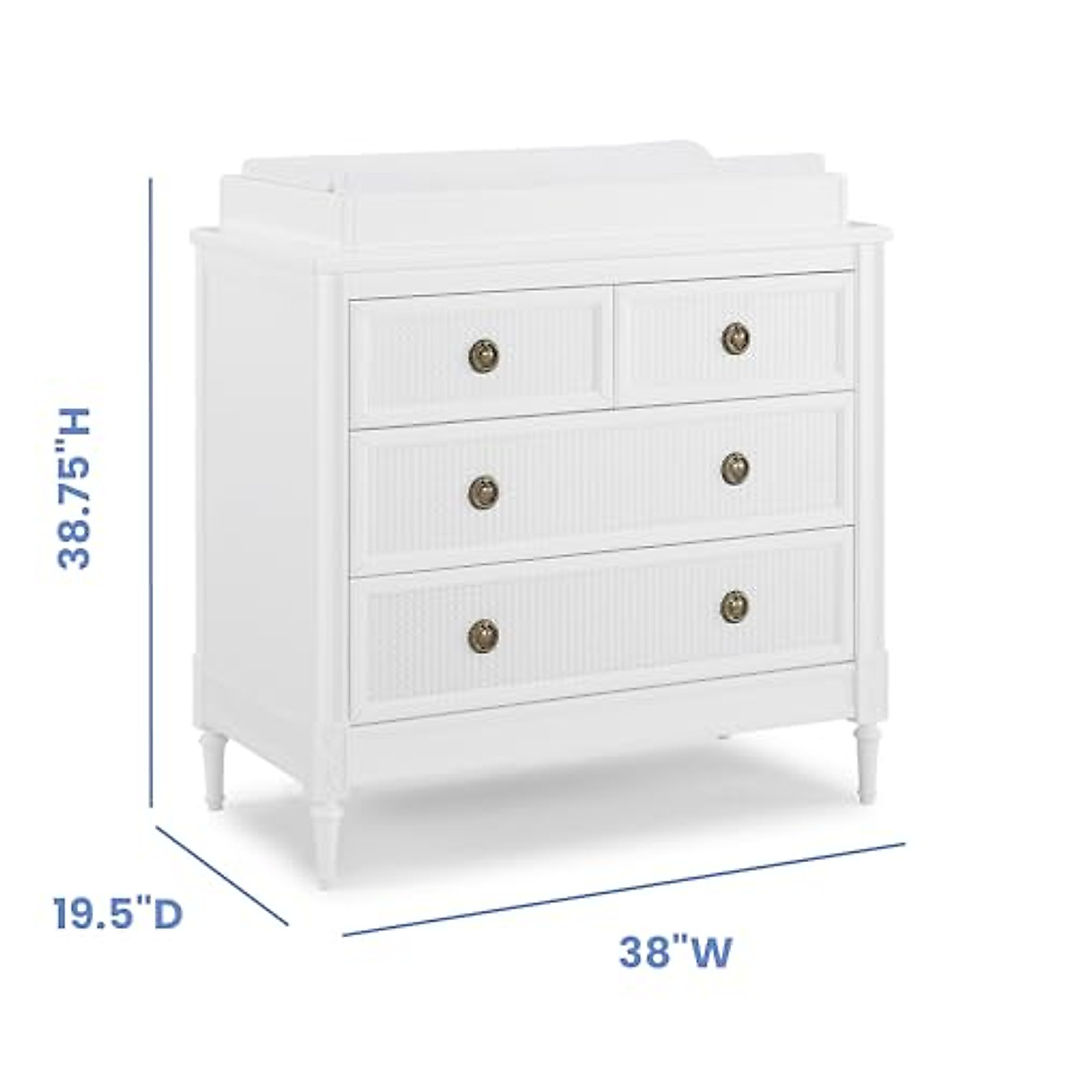 Delta Children B0CBQTYG76, Dresser w Interlocking, Bianca White