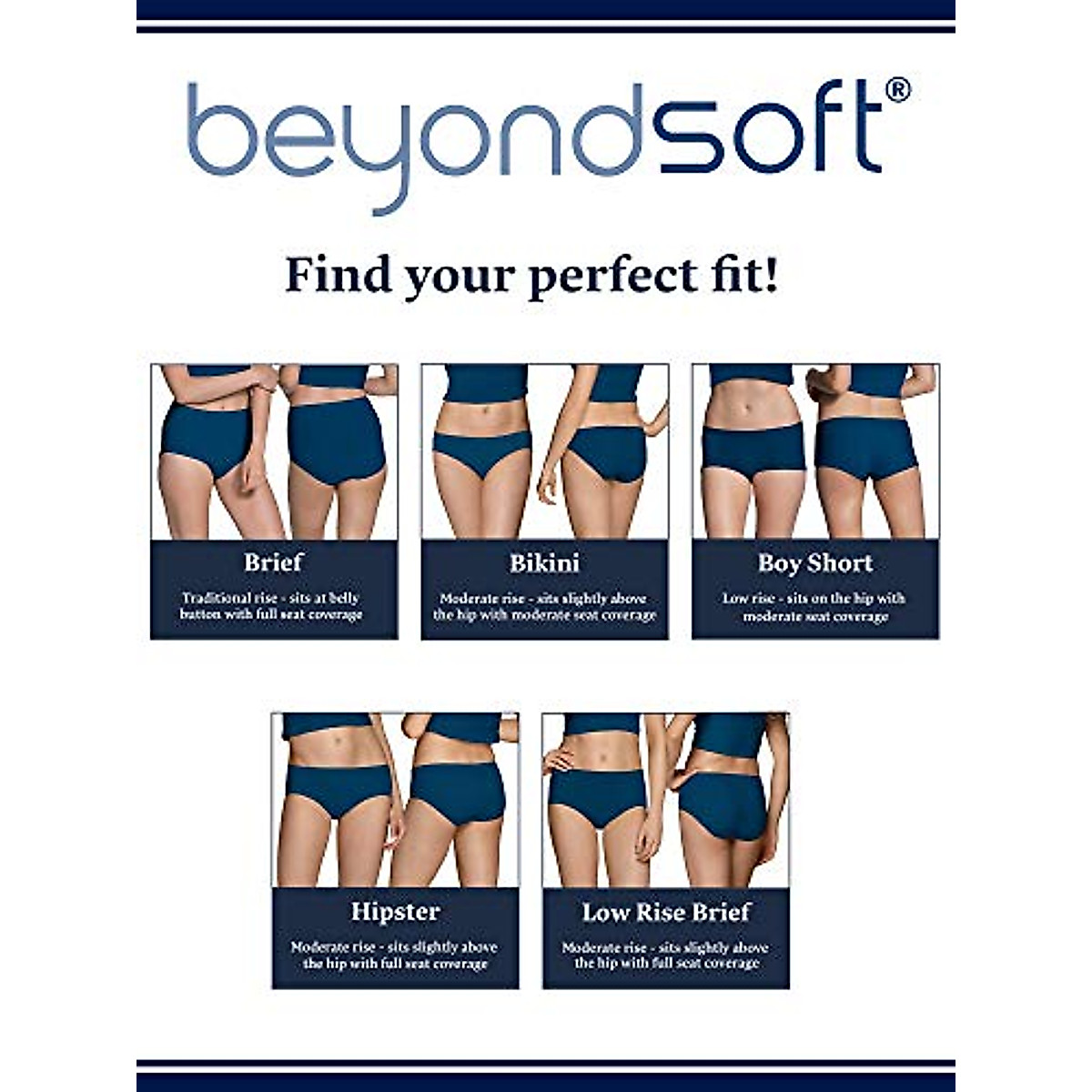 Fruit of the Loom Women's Beyondsoft Underwear, Super Soft Designed with Comfort in Mind, Available in Plus Size, Brief-Cotton Blend-12 Pack-Colors May Vary, 8
